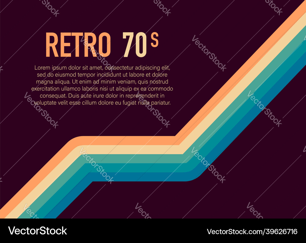 70s 1970 abstract stock retro lines Royalty Free Vector