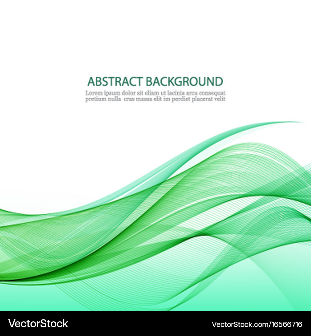 Abstract background with green waves Royalty Free Vector