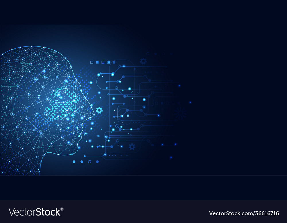 Abstract technology artificial intelligence Vector Image