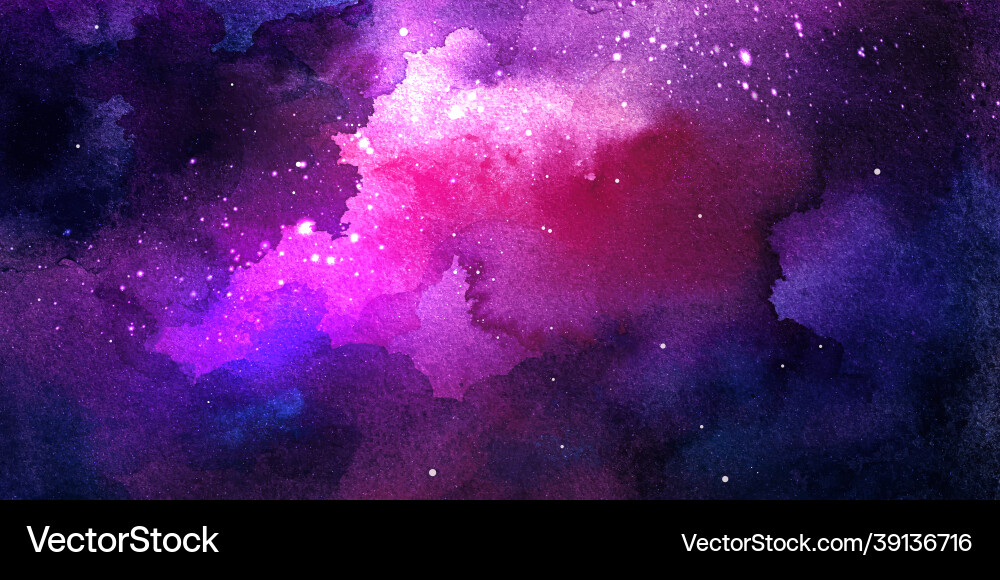 Cosmic beautiful colorful space background Vector Image