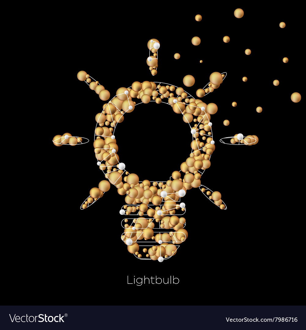 Creative concept icon of bulb for web Royalty Free Vector