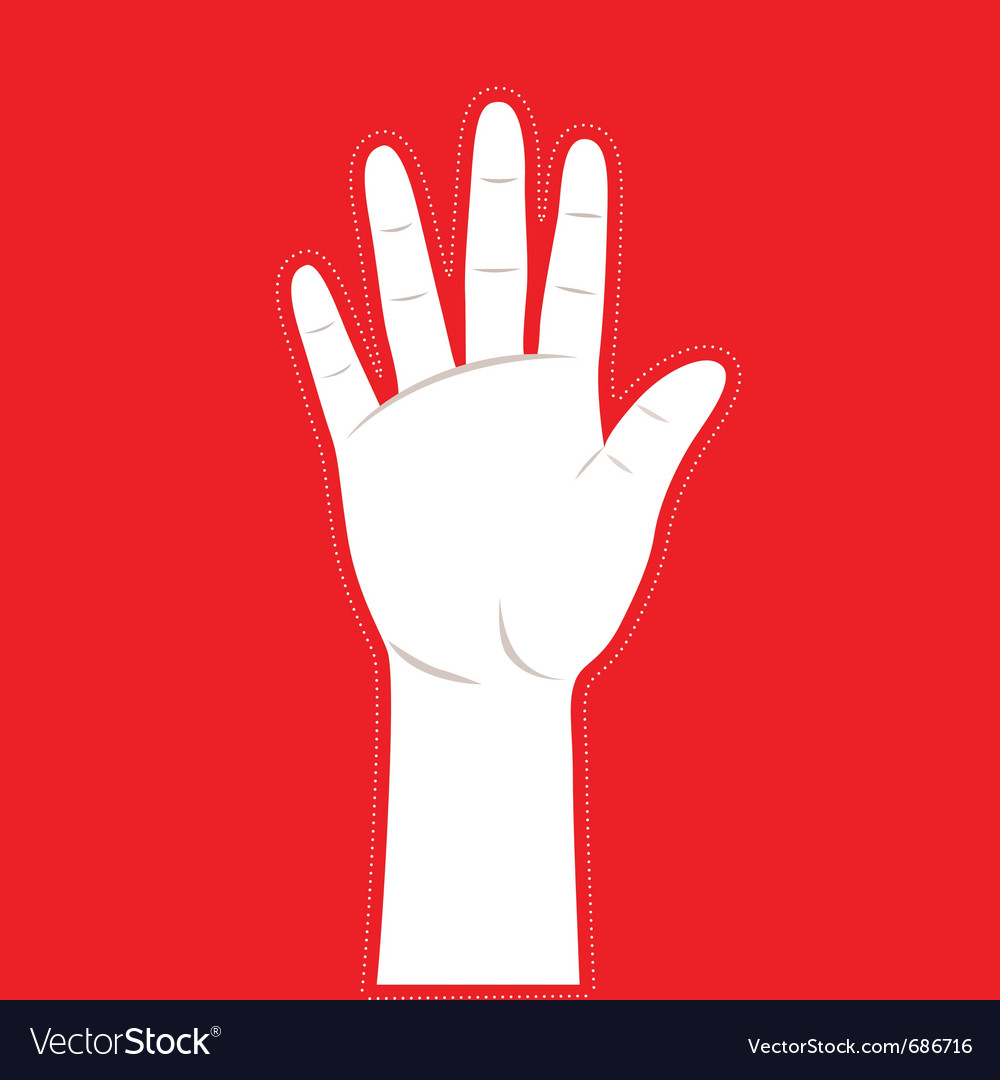 Hand background Royalty Free Vector Image - VectorStock