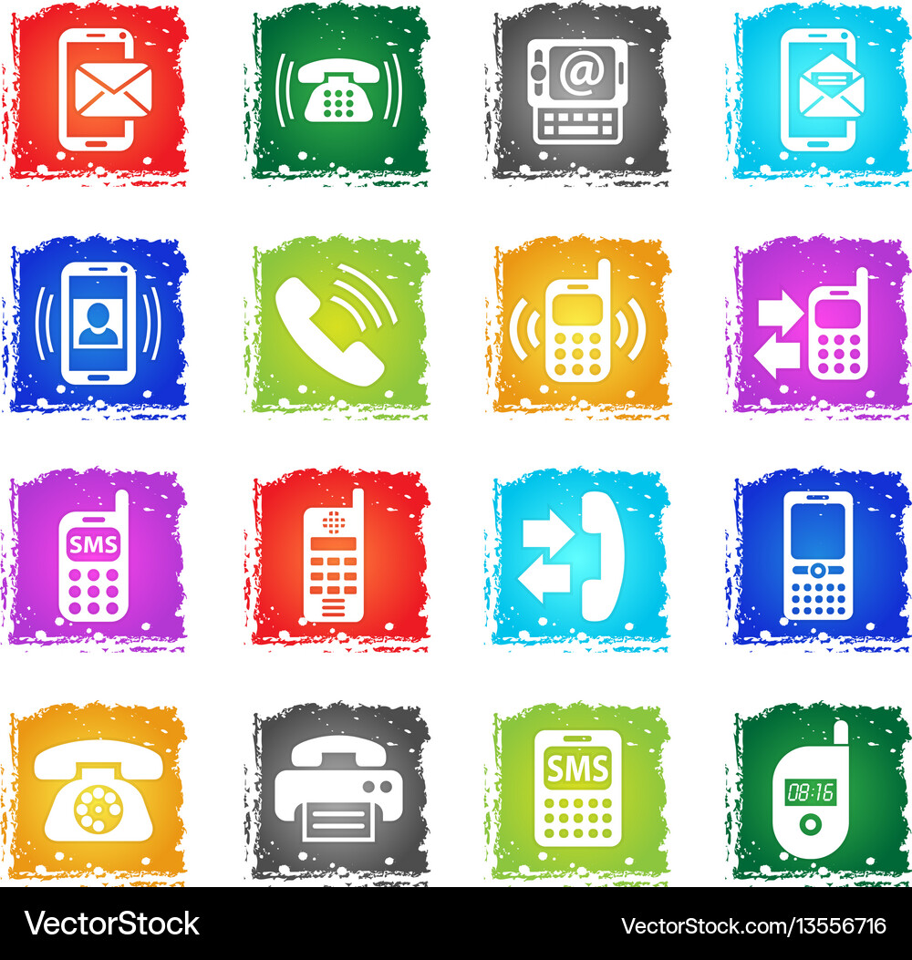 Phone icon set Royalty Free Vector Image - VectorStock