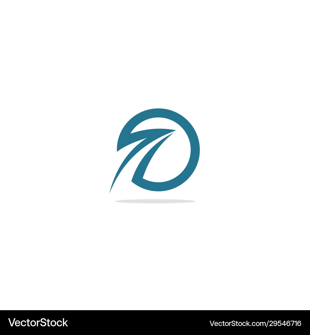 Round abstract curve company logo Royalty Free Vector Image