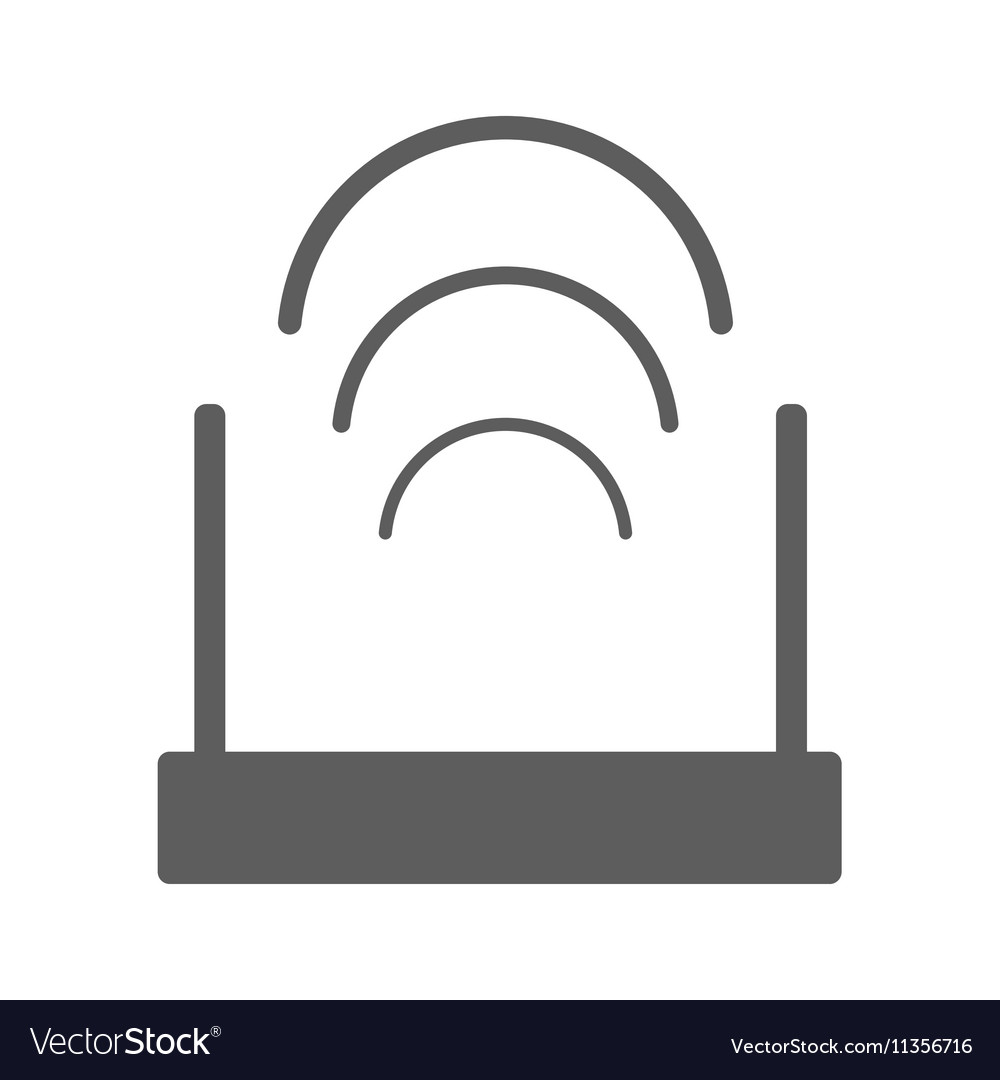 Router icon solid logo Royalty Free Vector Image