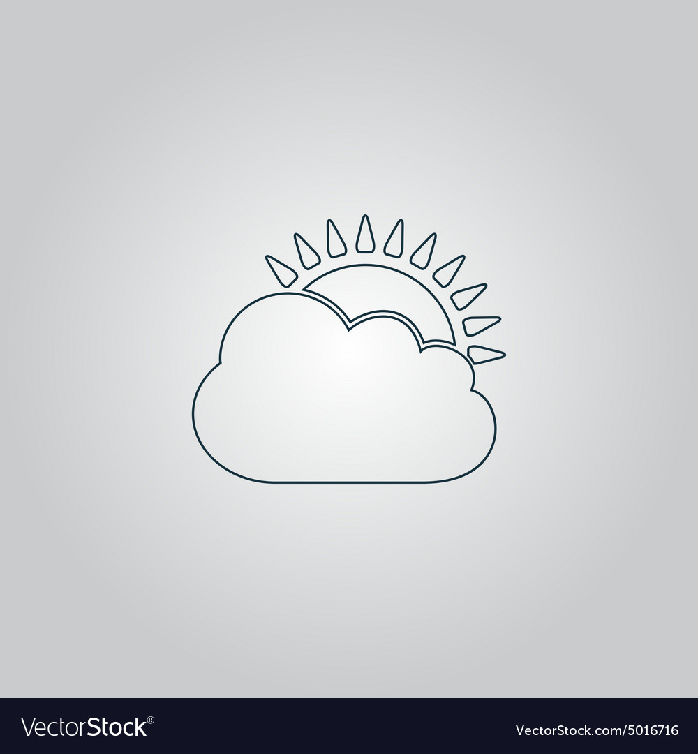 Sun cloud icon Royalty Free Vector Image - VectorStock