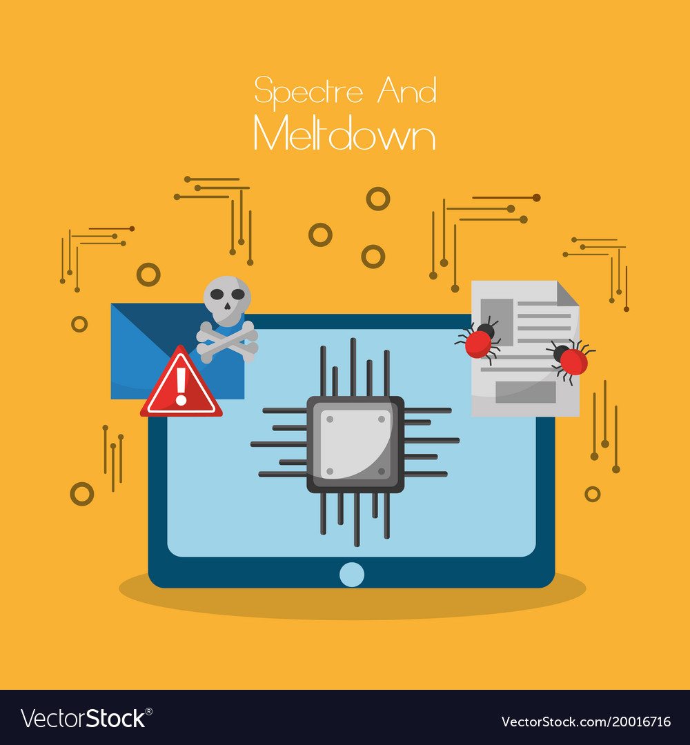 Table computer board circuit malicious software Vector Image
