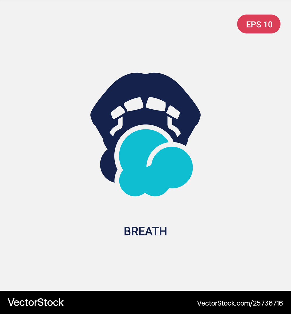 Two color breath icon from dentist concept Vector Image