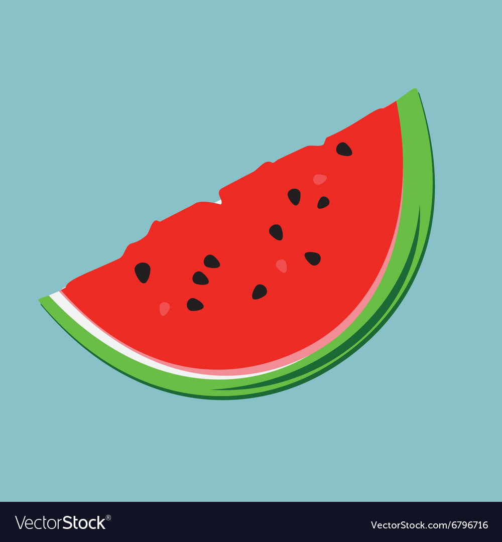 Watermelon slice Royalty Free Vector Image - VectorStock