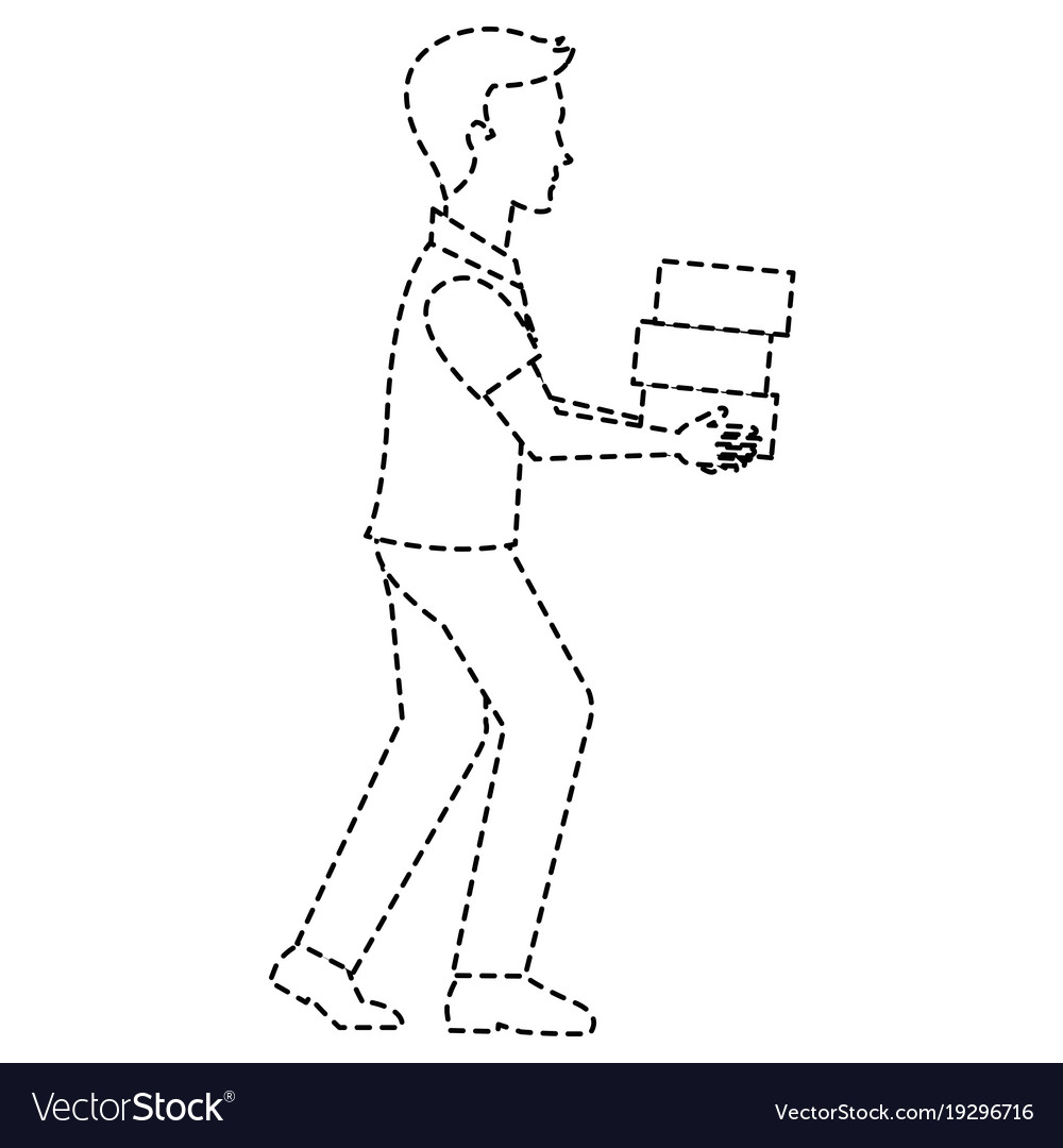 Worker construction lifting bricks Royalty Free Vector Image