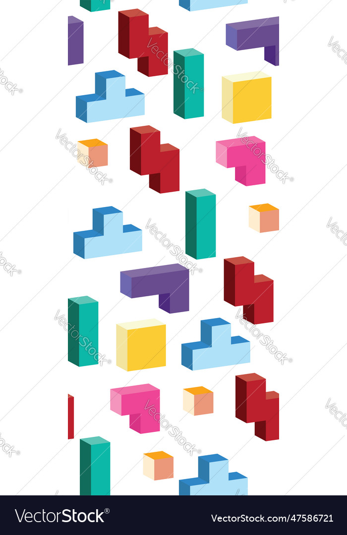 3d colorful bricks Royalty Free Vector Image - VectorStock