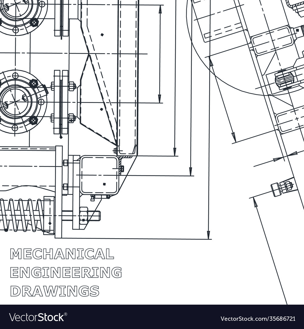 Blueprint engineering computer aided design Vector Image