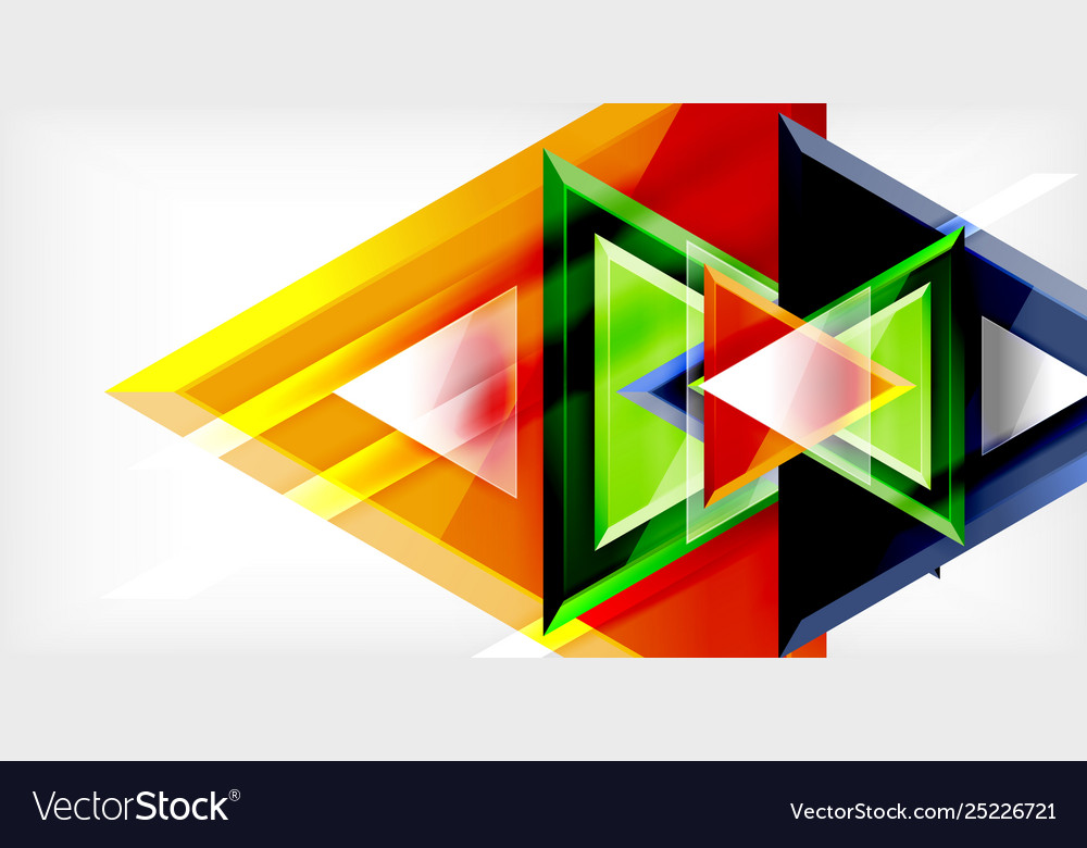 Dynamic triangle composition abstract background Vector Image