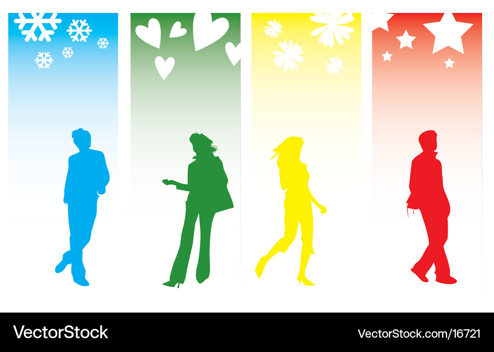 Four seasons Royalty Free Vector Image - VectorStock