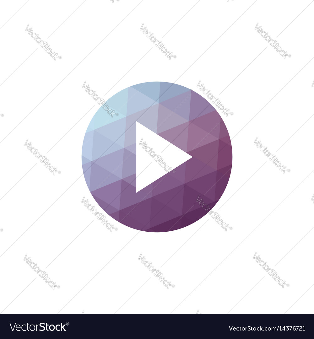 Icon triangle button play Royalty Free Vector Image