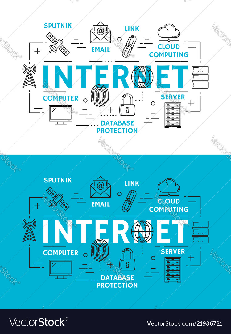 Internet web elements and devices Royalty Free Vector Image
