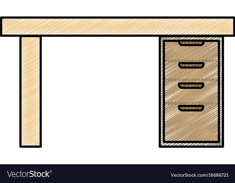 Isolated desk design Royalty Free Vector Image