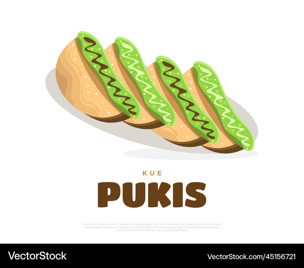 Kue pukis indonesian traditional cake Royalty Free Vector