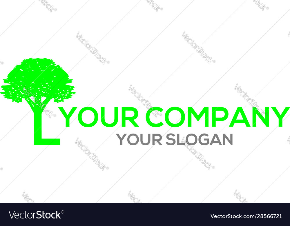 L tree logo design Royalty Free Vector Image - VectorStock