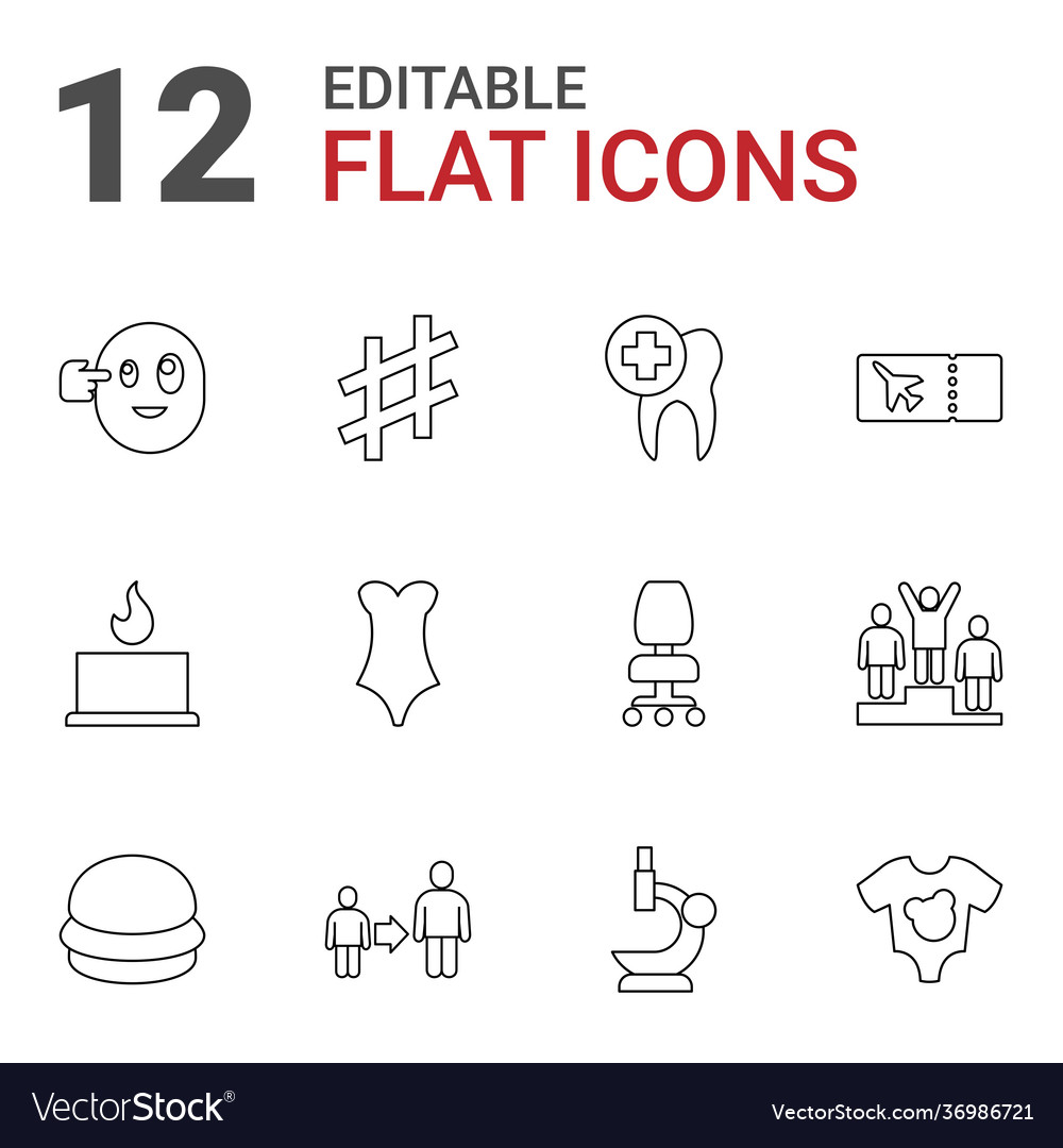 One icons Royalty Free Vector Image - VectorStock