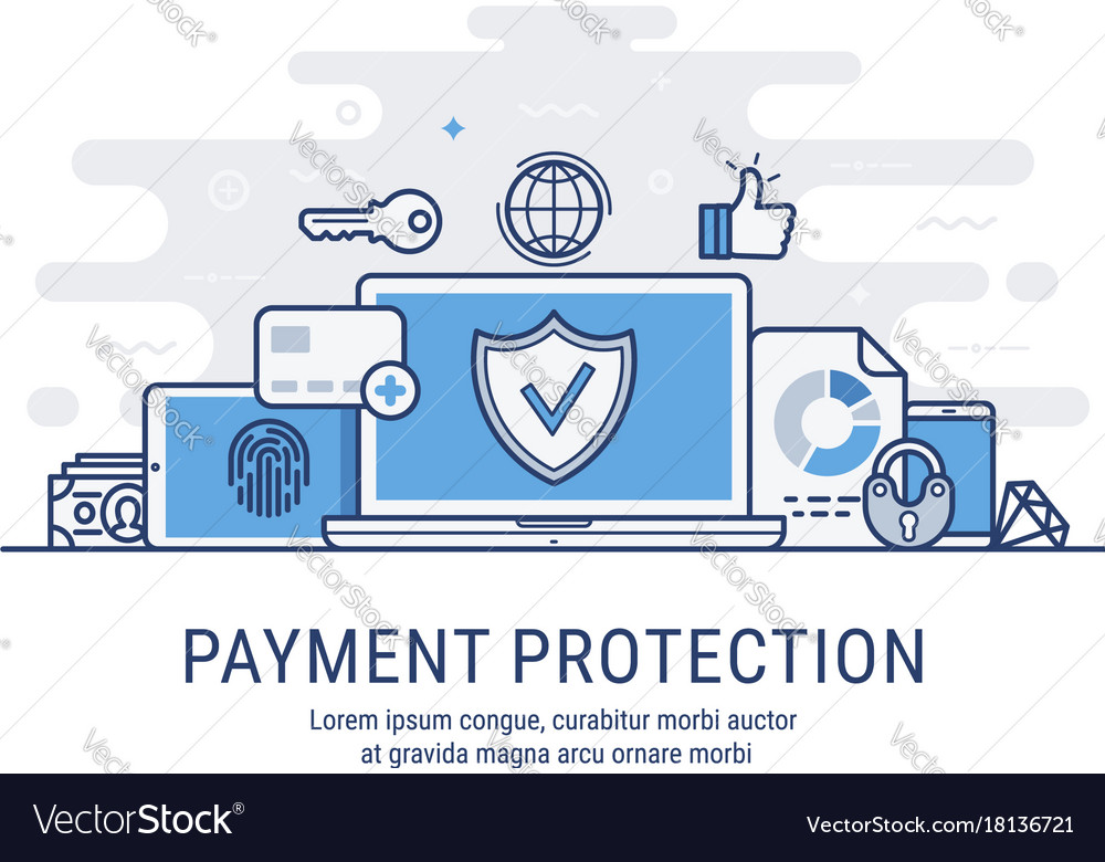 Payment protection Royalty Free Vector Image - VectorStock