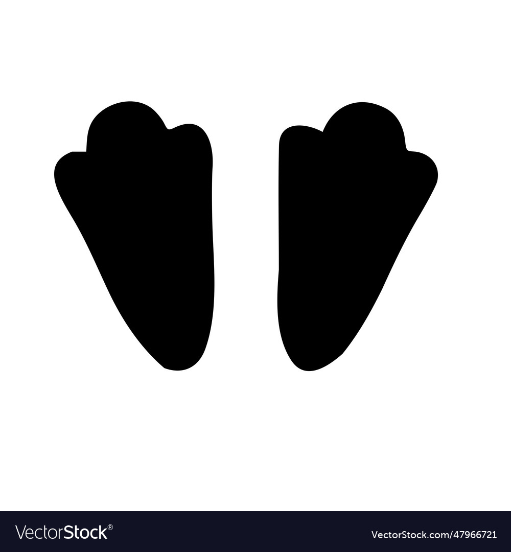 Rabbit toe image Royalty Free Vector Image - VectorStock