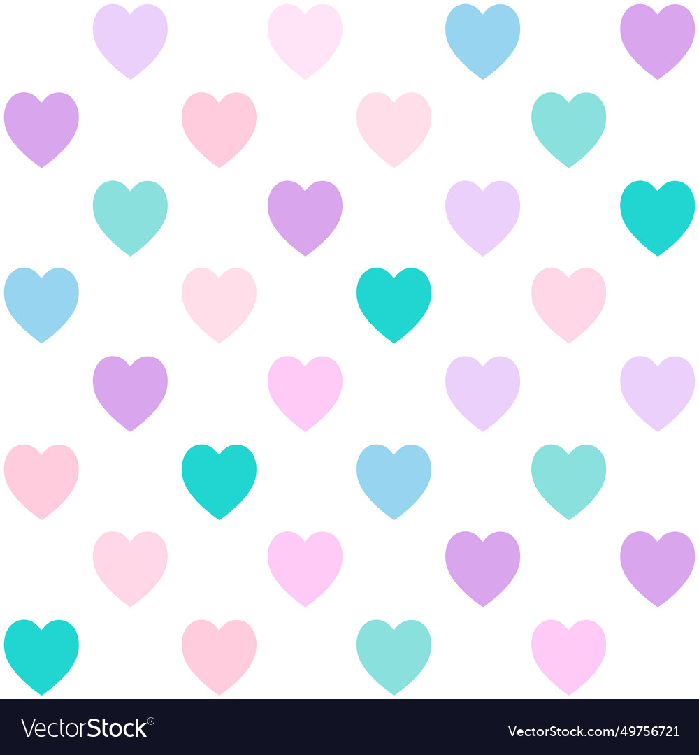 Romantic heart shape seamless pattern Royalty Free Vector