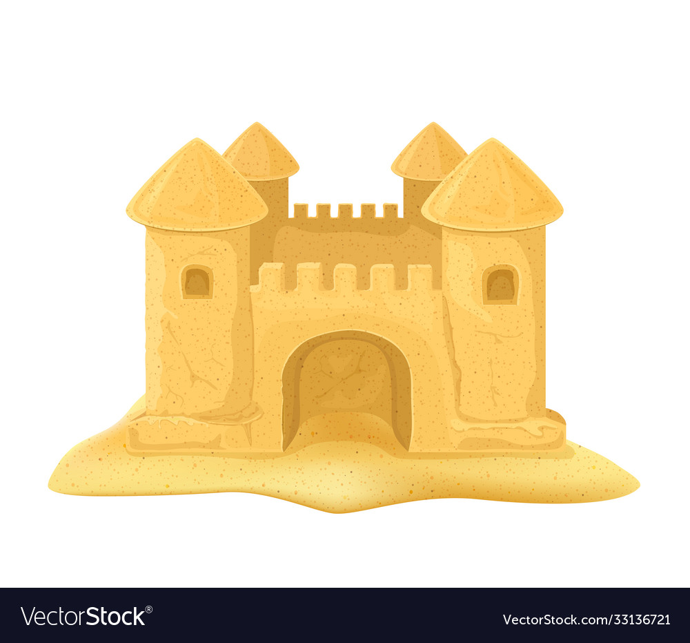 Sand castle Royalty Free Vector Image - VectorStock