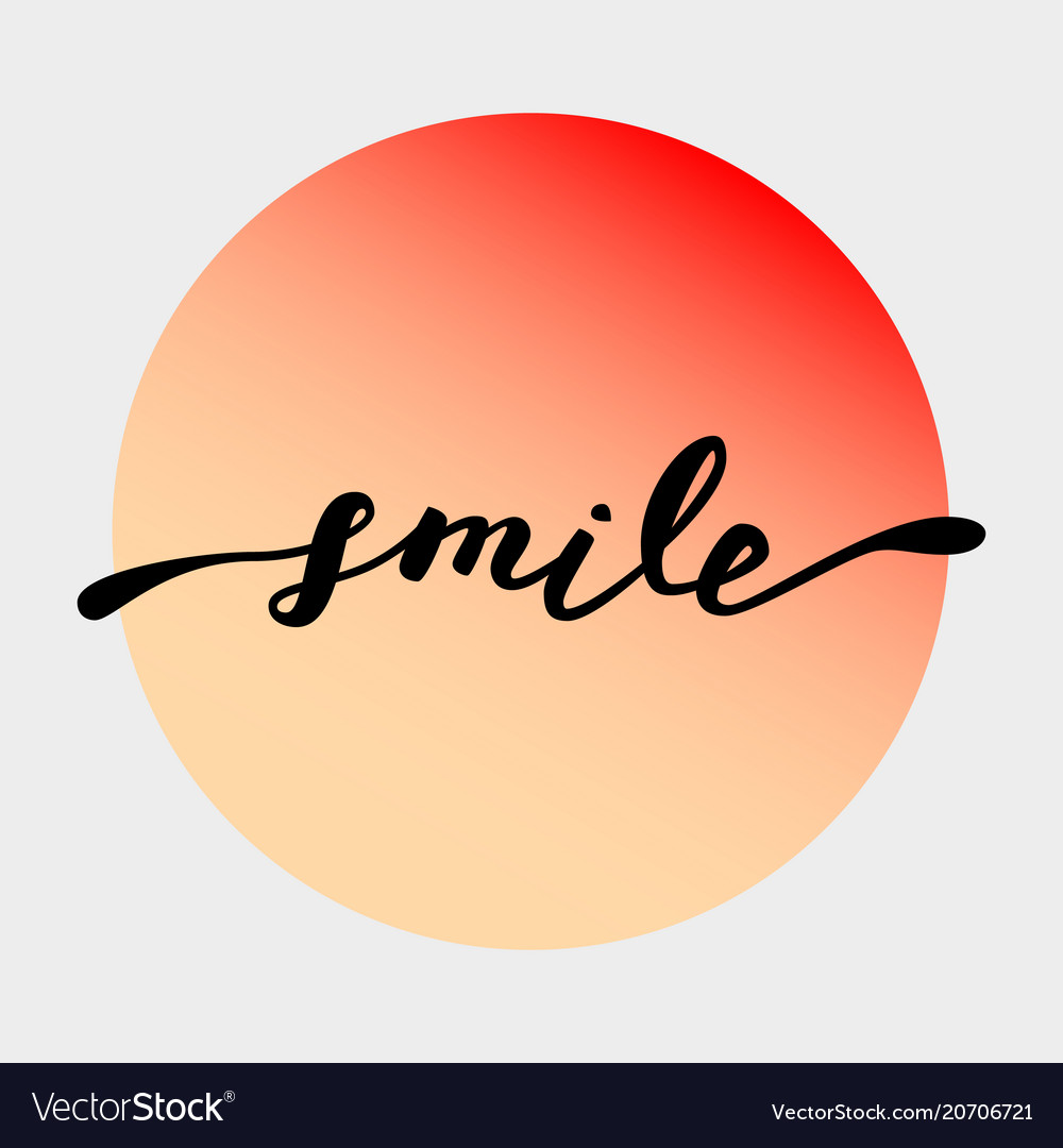 Smile hand drawn typography poster t shirt hand Vector Image