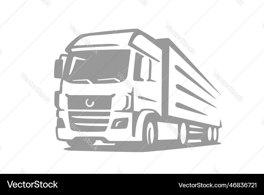 Truck trailer logo template good for delivery Vector Image