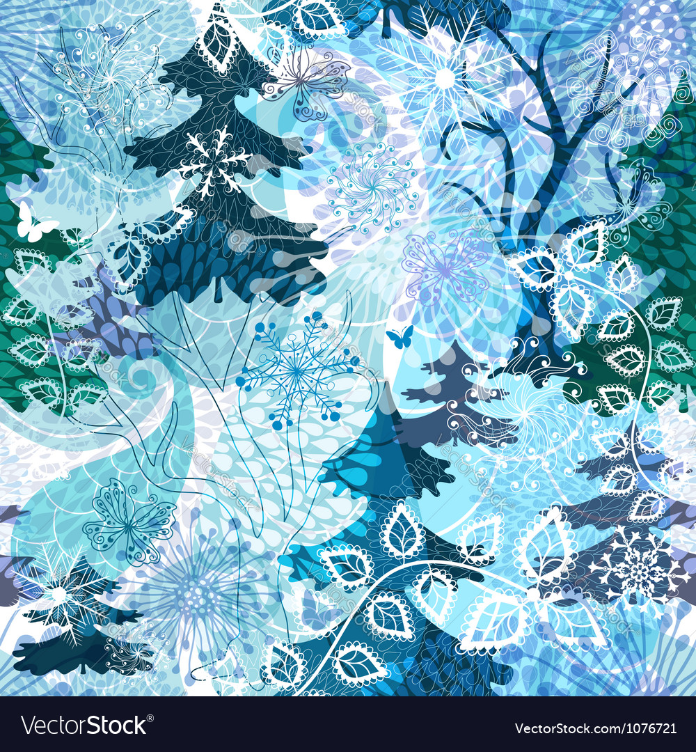 Winter seamless pattern Royalty Free Vector Image