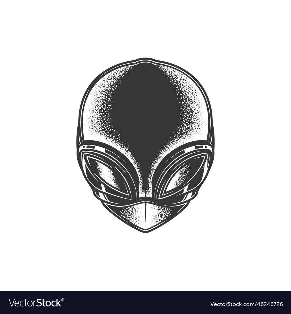 Alien head Royalty Free Vector Image - VectorStock
