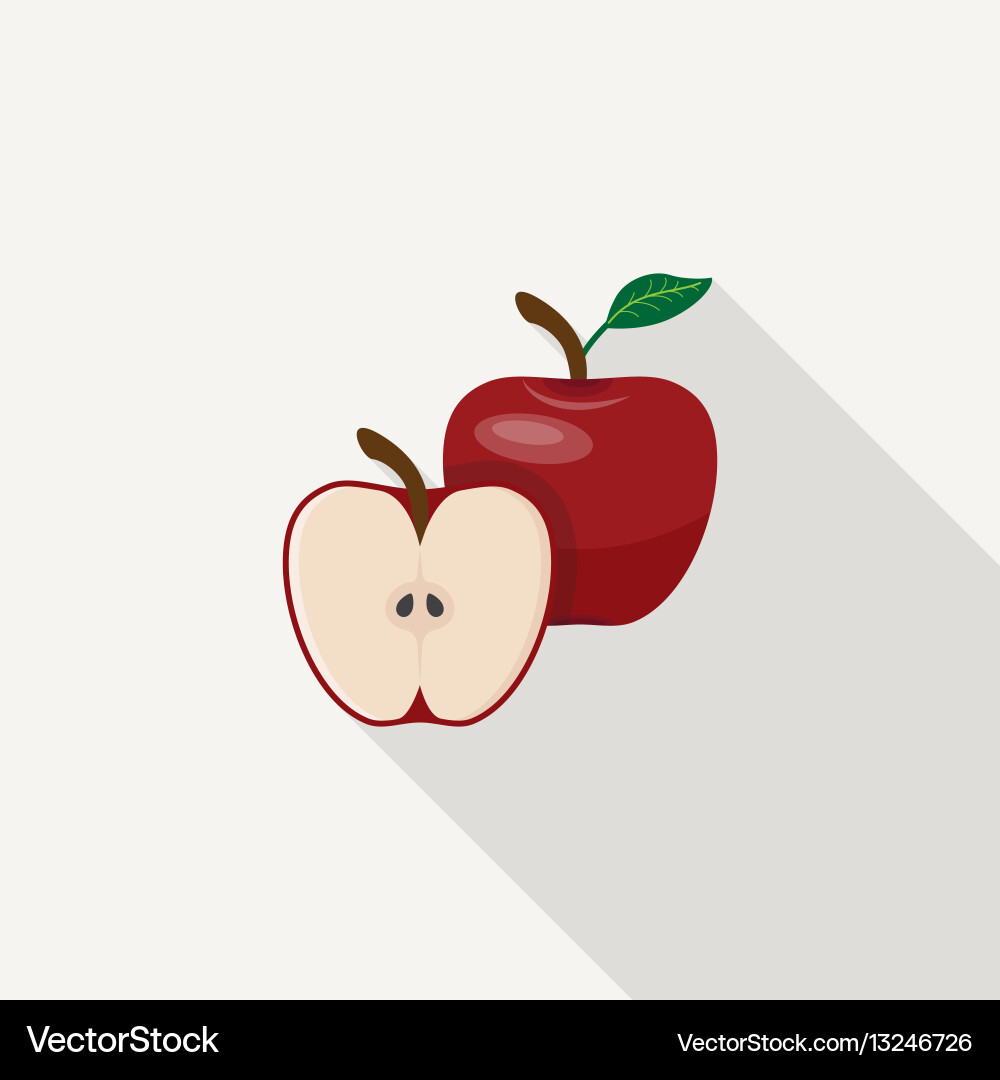 Apple flat icon Royalty Free Vector Image - VectorStock