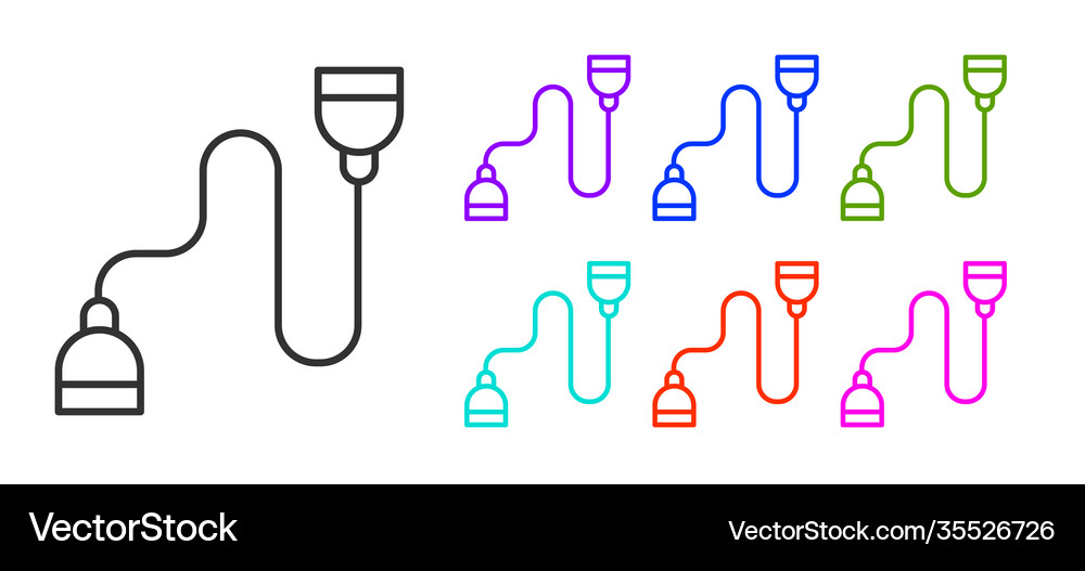 Black line chest expander icon isolated on white Vector Image