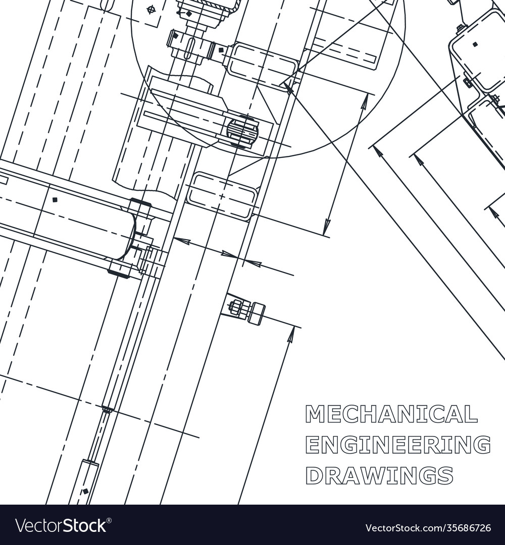 Blueprint engineering computer aided design Vector Image