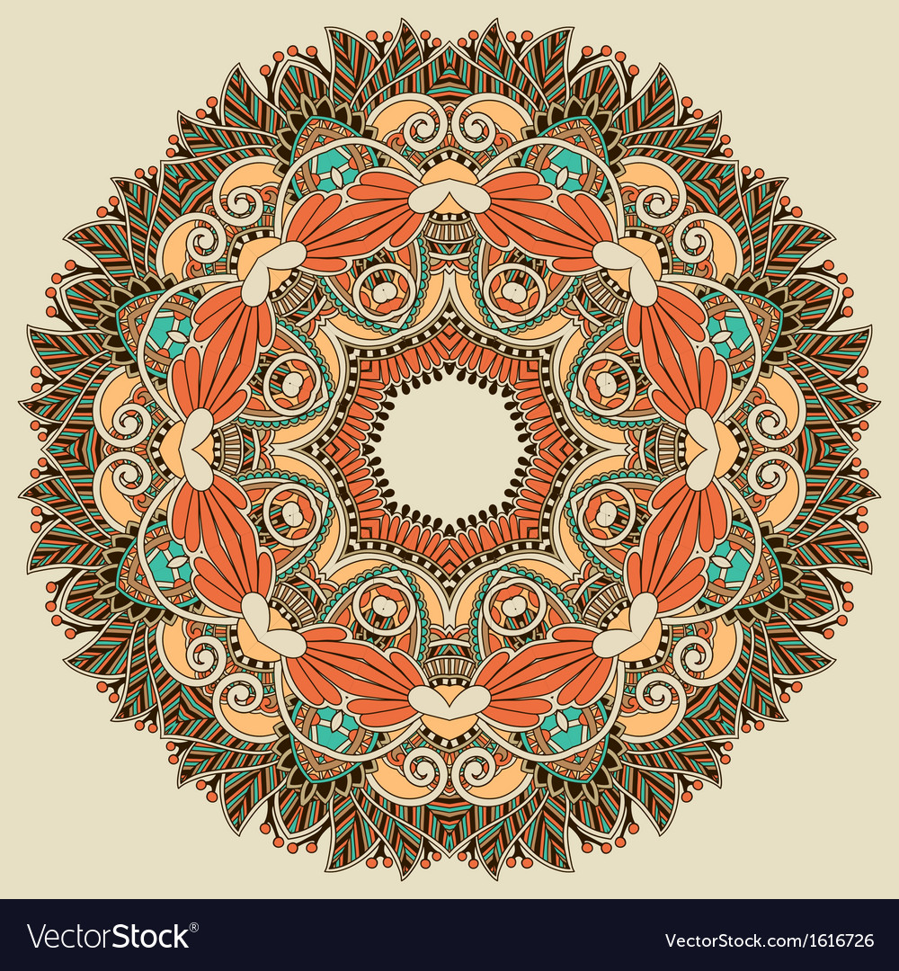 Circle ornament ornamental round lace Royalty Free Vector