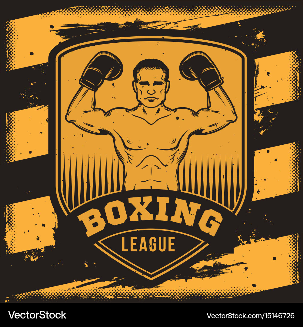 Conceptual motivational poster for a boxing Vector Image