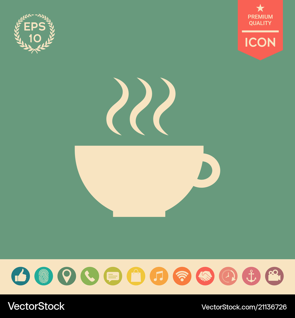Cup with steam Royalty Free Vector Image - VectorStock