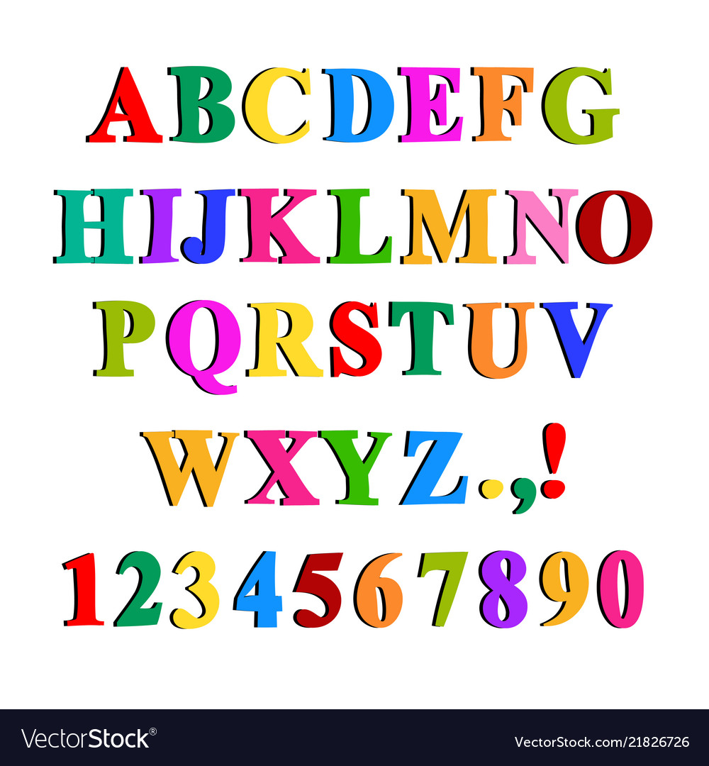 Decorative font set Royalty Free Vector Image - VectorStock