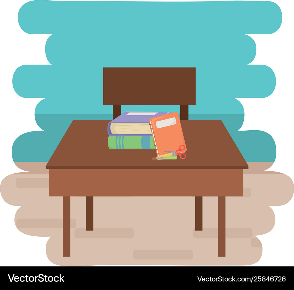 Desk and school supplies design Royalty Free Vector Image
