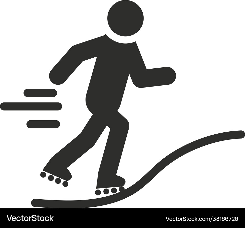 Extreme sport inline skating active lifestyle Vector Image