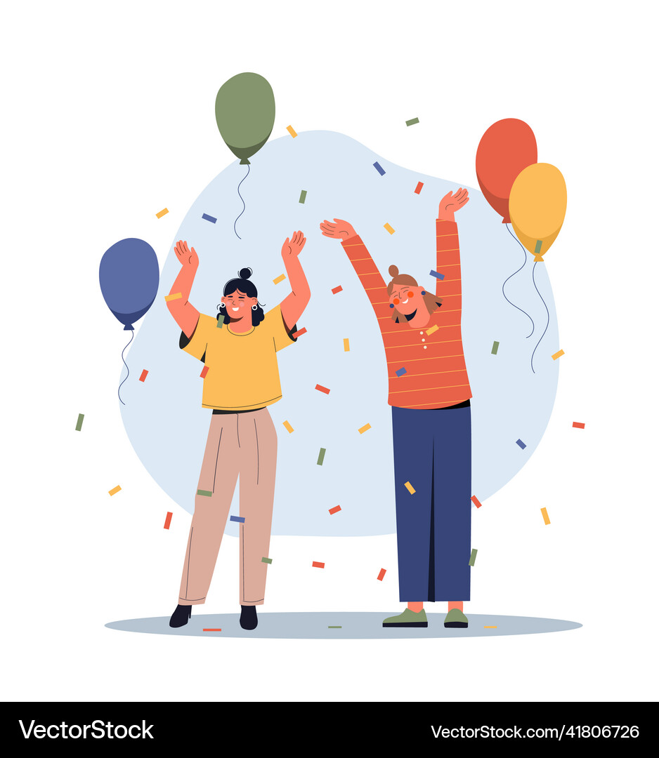 Girls on party Royalty Free Vector Image - VectorStock