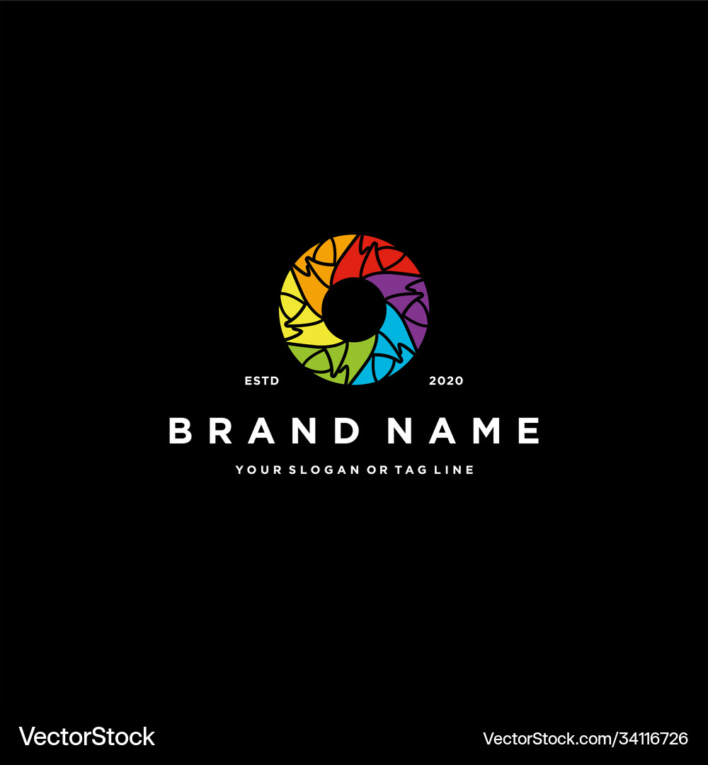 Letter o modern colorful logo design Royalty Free Vector