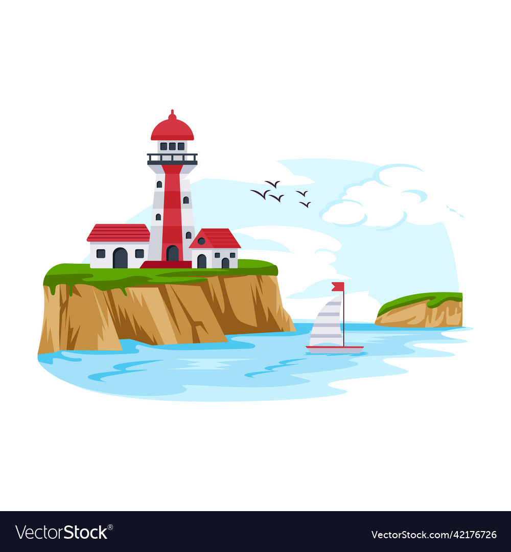 Lighthouse background Royalty Free Vector Image