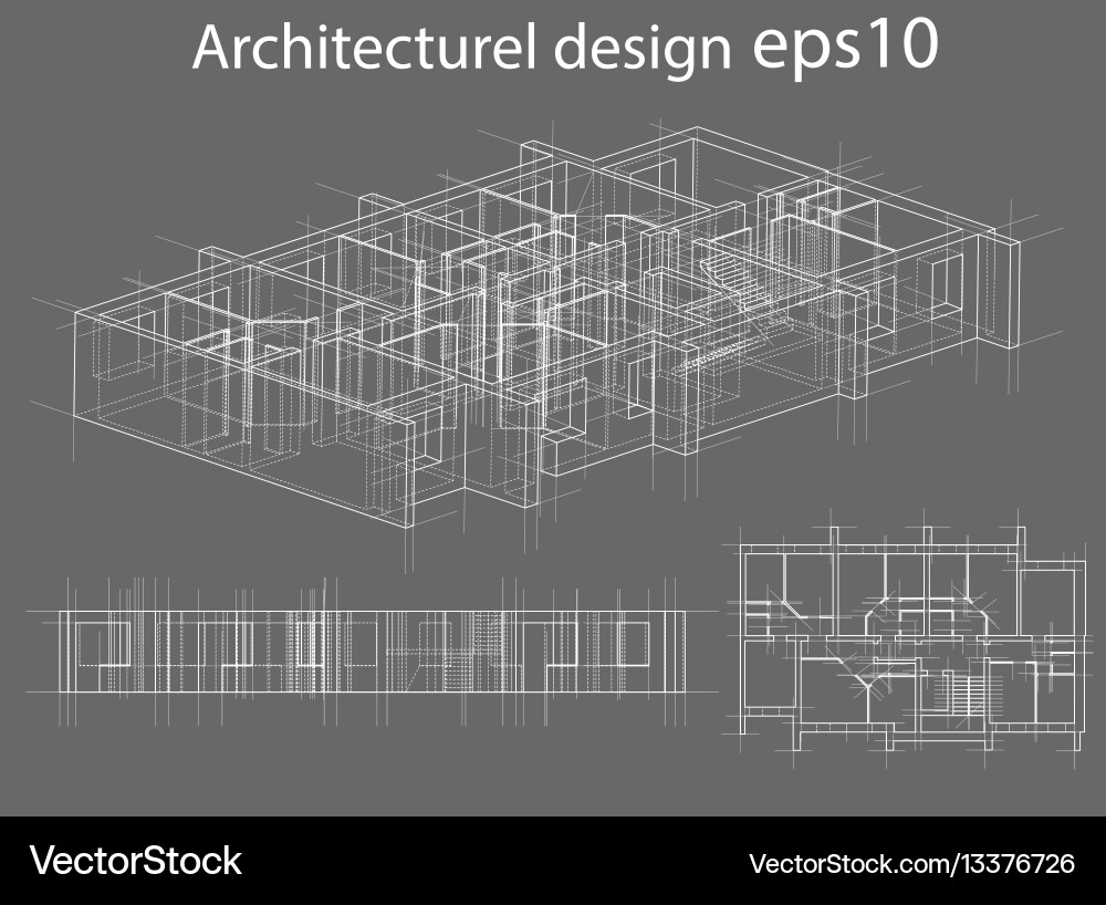 Model floor of apartment block Royalty Free Vector Image