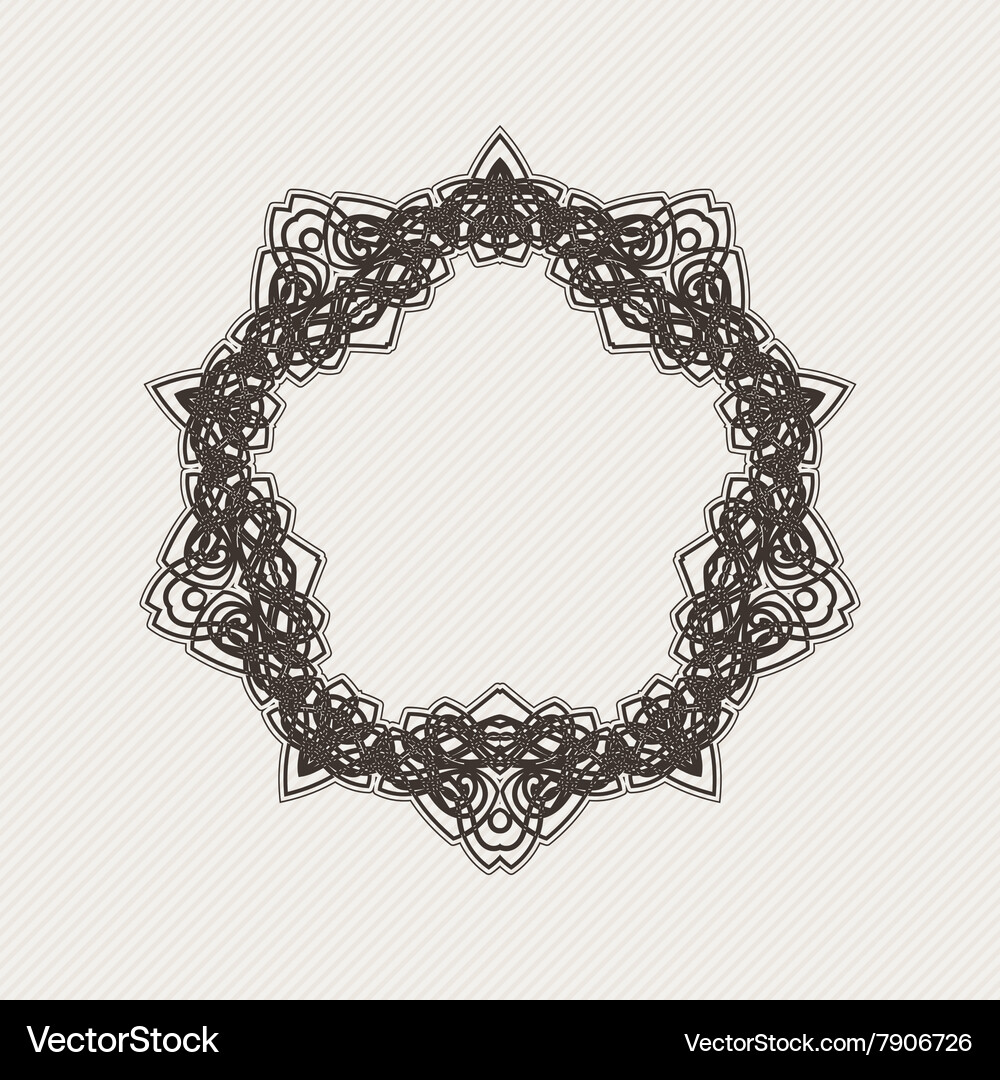 Ornate border gothic lace tattoo celtic Royalty Free Vector