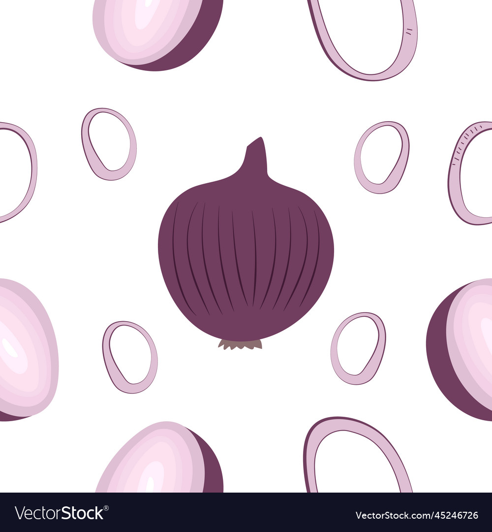 Seamless pattern with red bow vegetable Royalty Free Vector