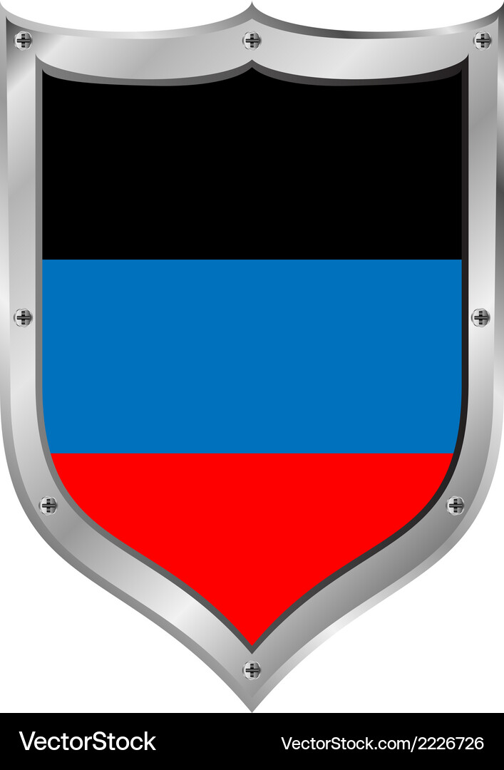 Shield with flag of donetsk Royalty Free Vector Image