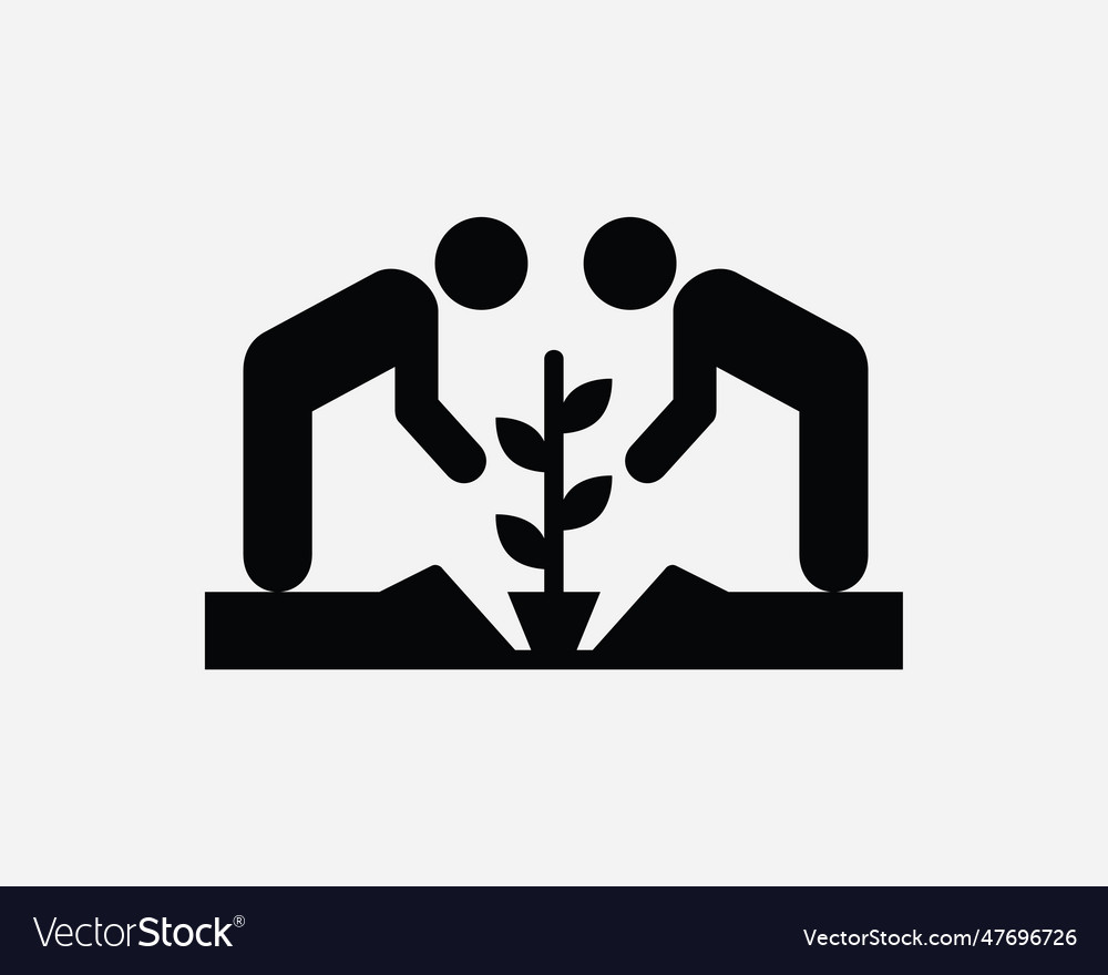 Tree planting icon symbol sign plant garden nature