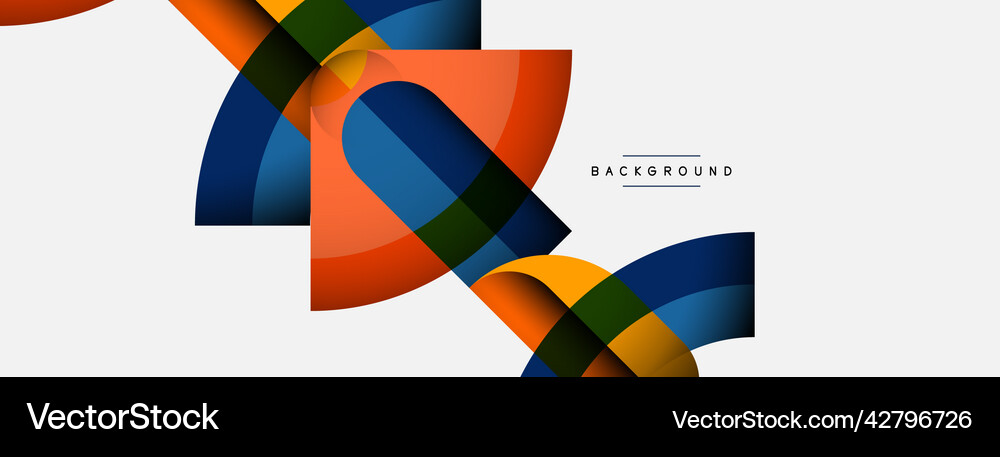 Trendy shapes color minimal design composition Vector Image